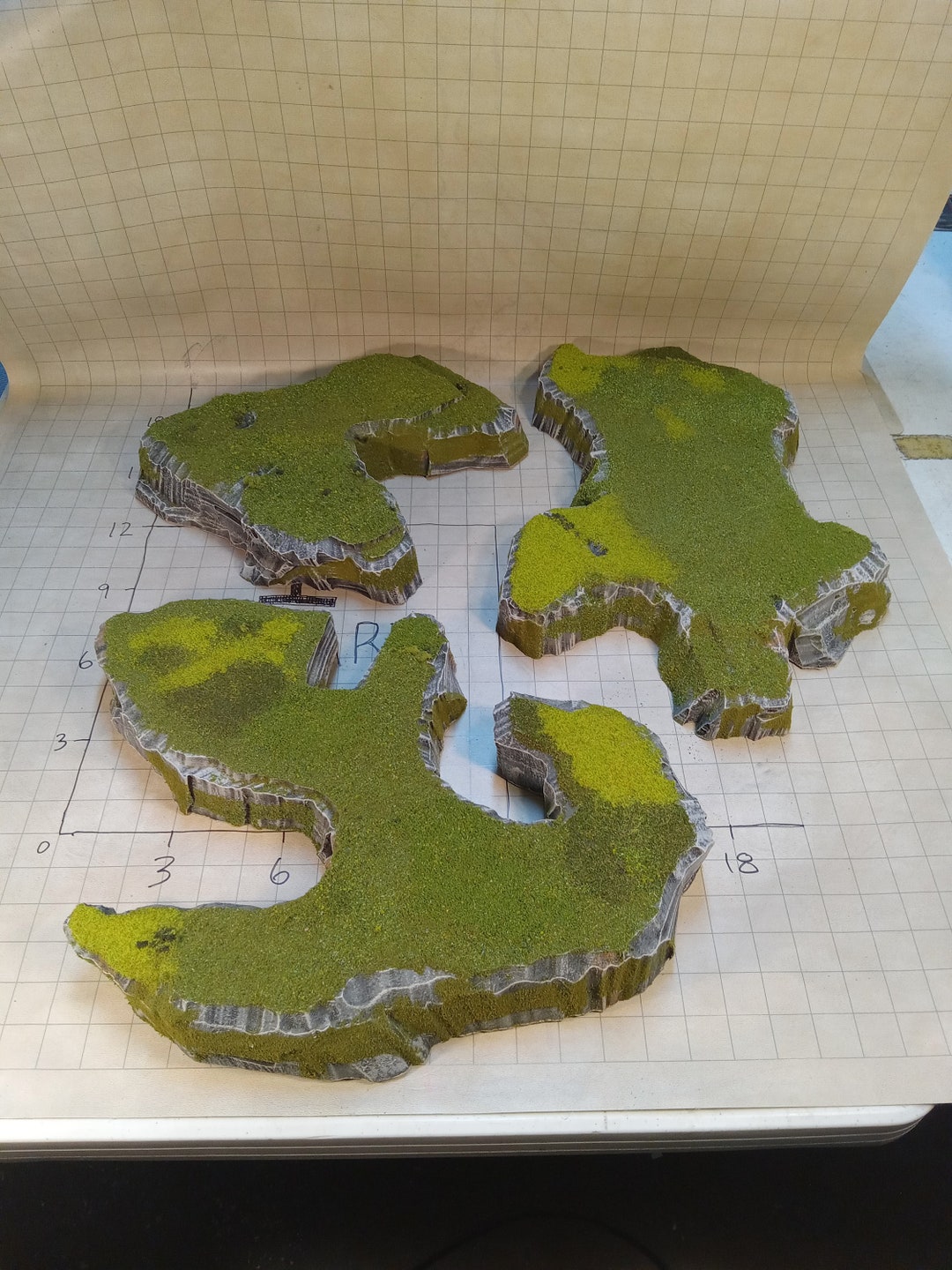 4 Square Foot CUSTOM CUT & FINISHED Terrain for Miniature Wargaming ...