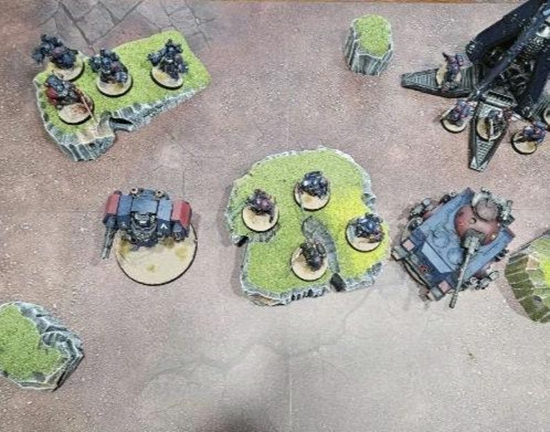 GRASS COVERED HILLS Set • Miniature Terrain for Wargaming • Epic Scale ...