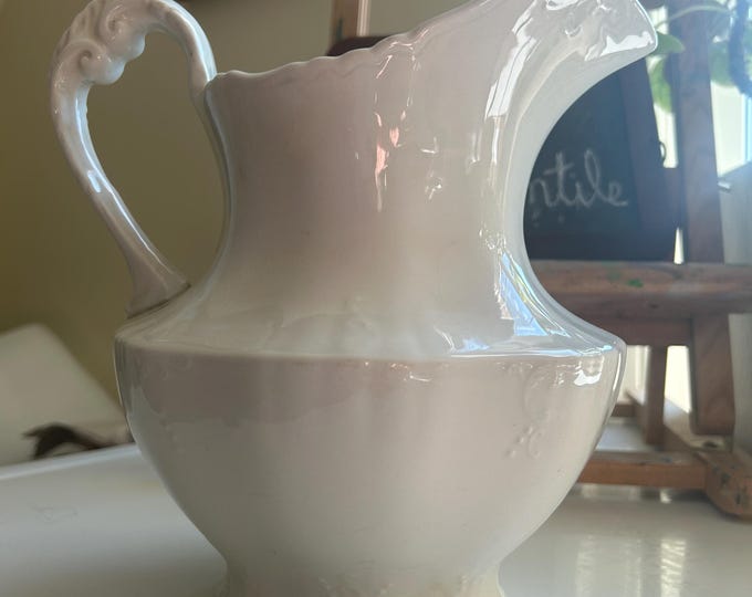 White Semi Porcelain Smith Phillips Pitcher - Etsy