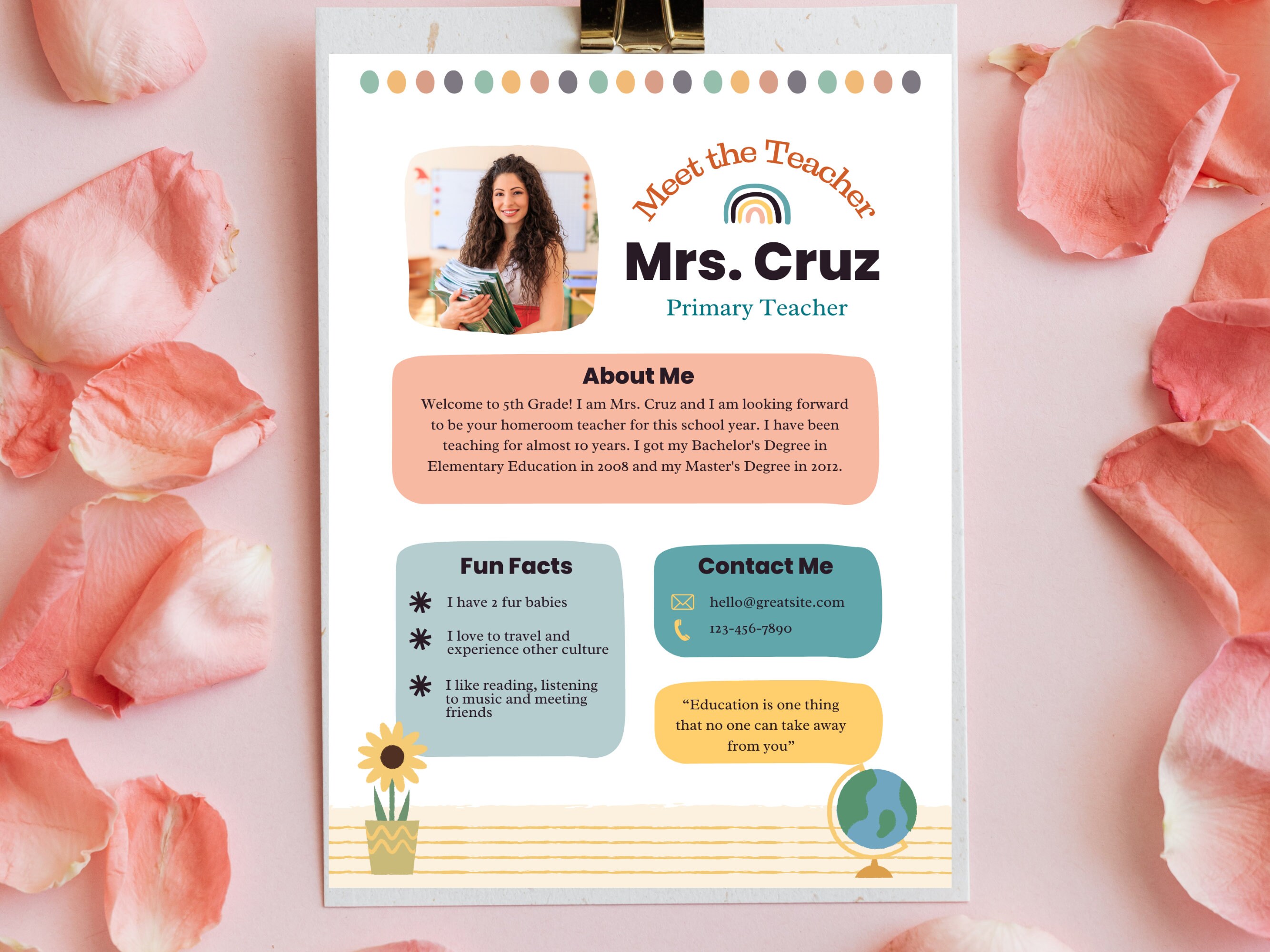 Meet the Teacher Preschool Classroom Printable Template - Etsy