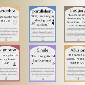 10 Literary Device Classroom Posters High School English Decor Fun ...