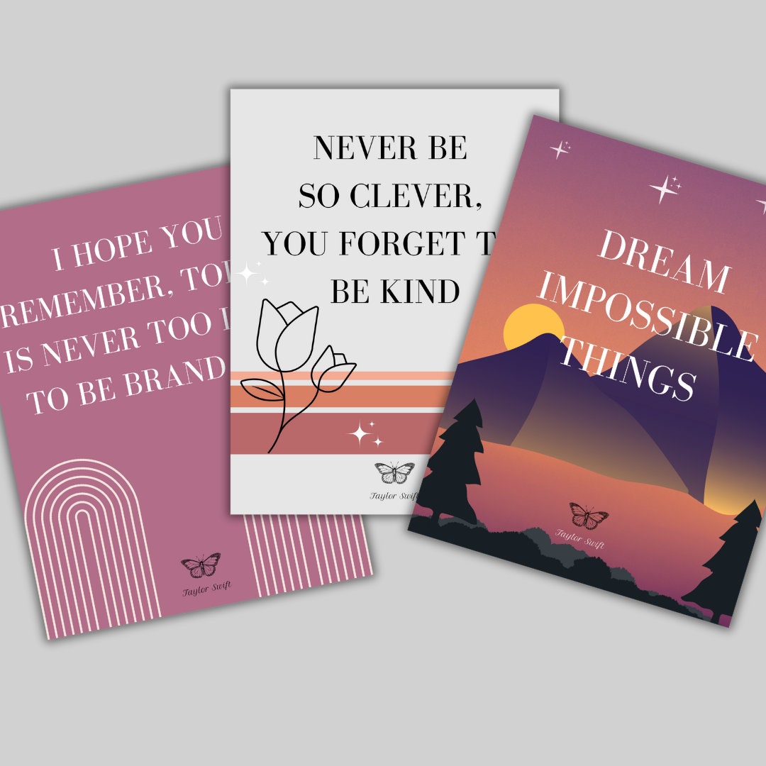 NEW Motivational Classroom Posters set of 6 Taylor Swift - Etsy