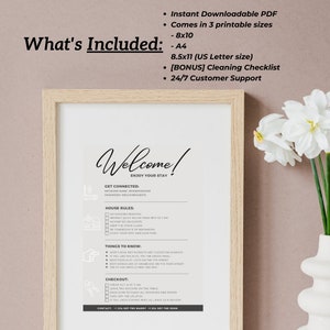 NEW Editable STR Welcome Guide Signage Printable Airbnb Rental Signs ...