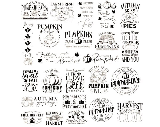 Rustic Farmhouse Fall SVG Bundle Autumn Sign Svg Fall Svg Pumpkin Patch ...