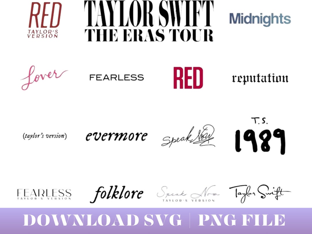 Taylor Swiftie SVG Bundle 15 Designs Png Svg and More - Etsy UK