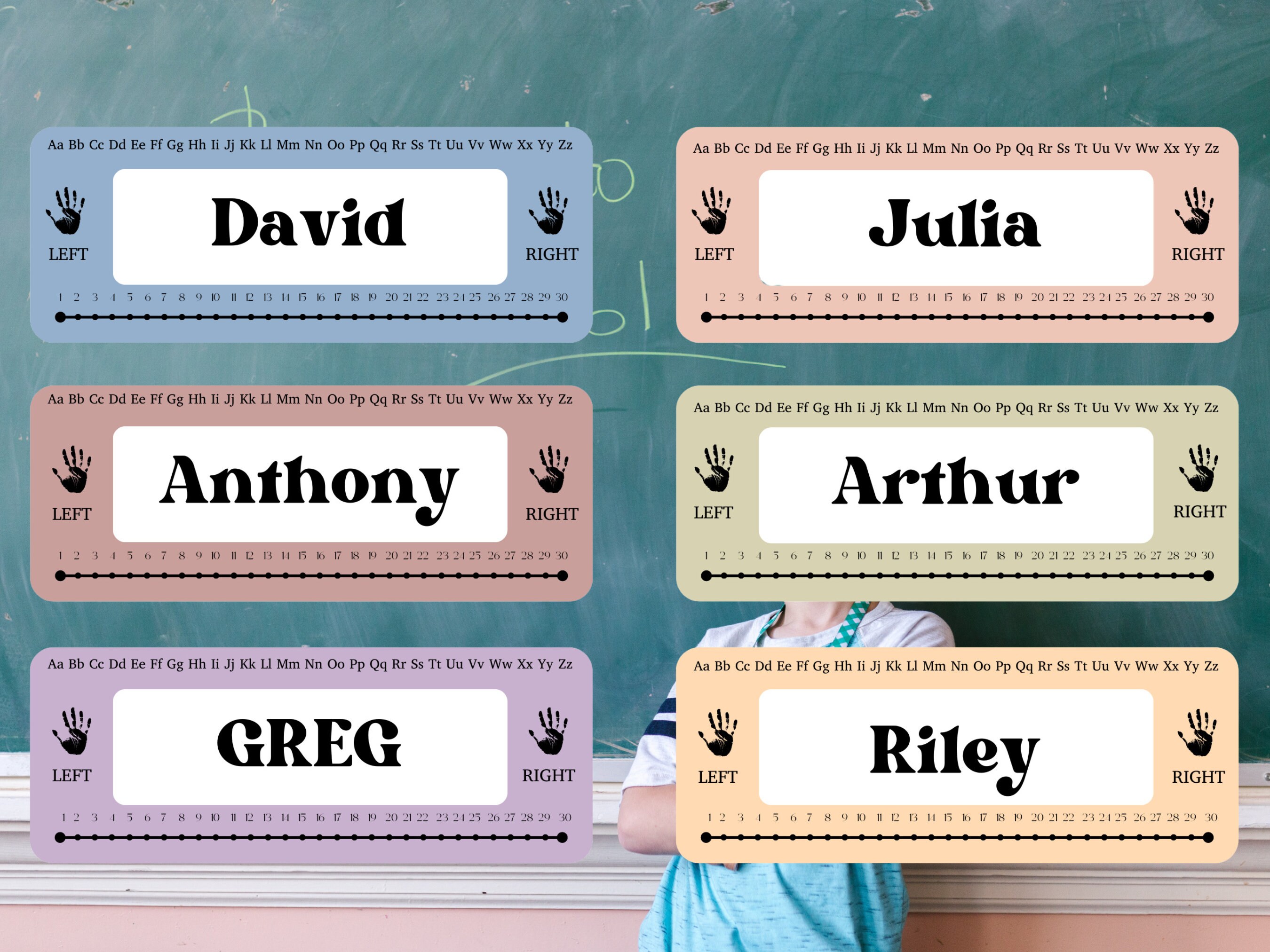 New Classroom Name Tags Boho Student Desk Plates - Etsy