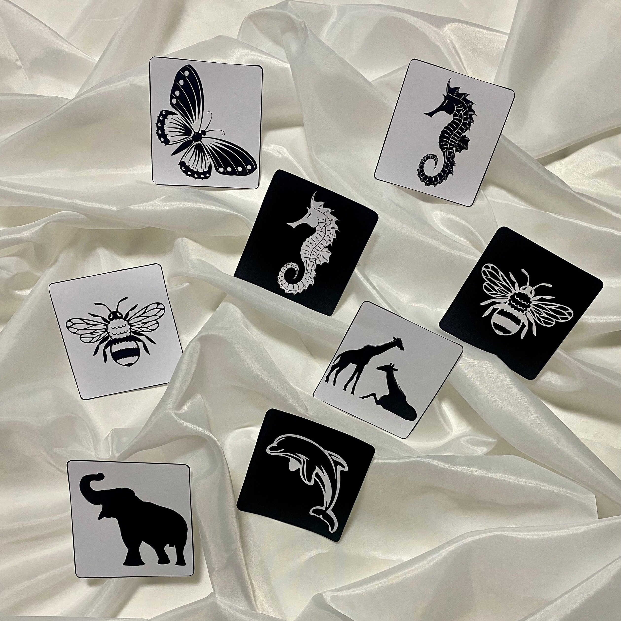 50 High Contrast Baby Cards Bundle / Printable Montessori Black and ...