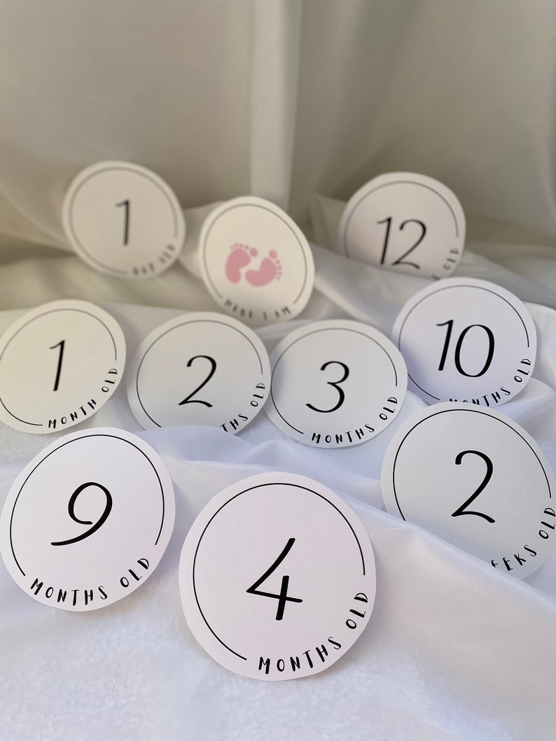 Minimalistic Monthly Milestone Cards, Printable Monthly Milestone Cards ...