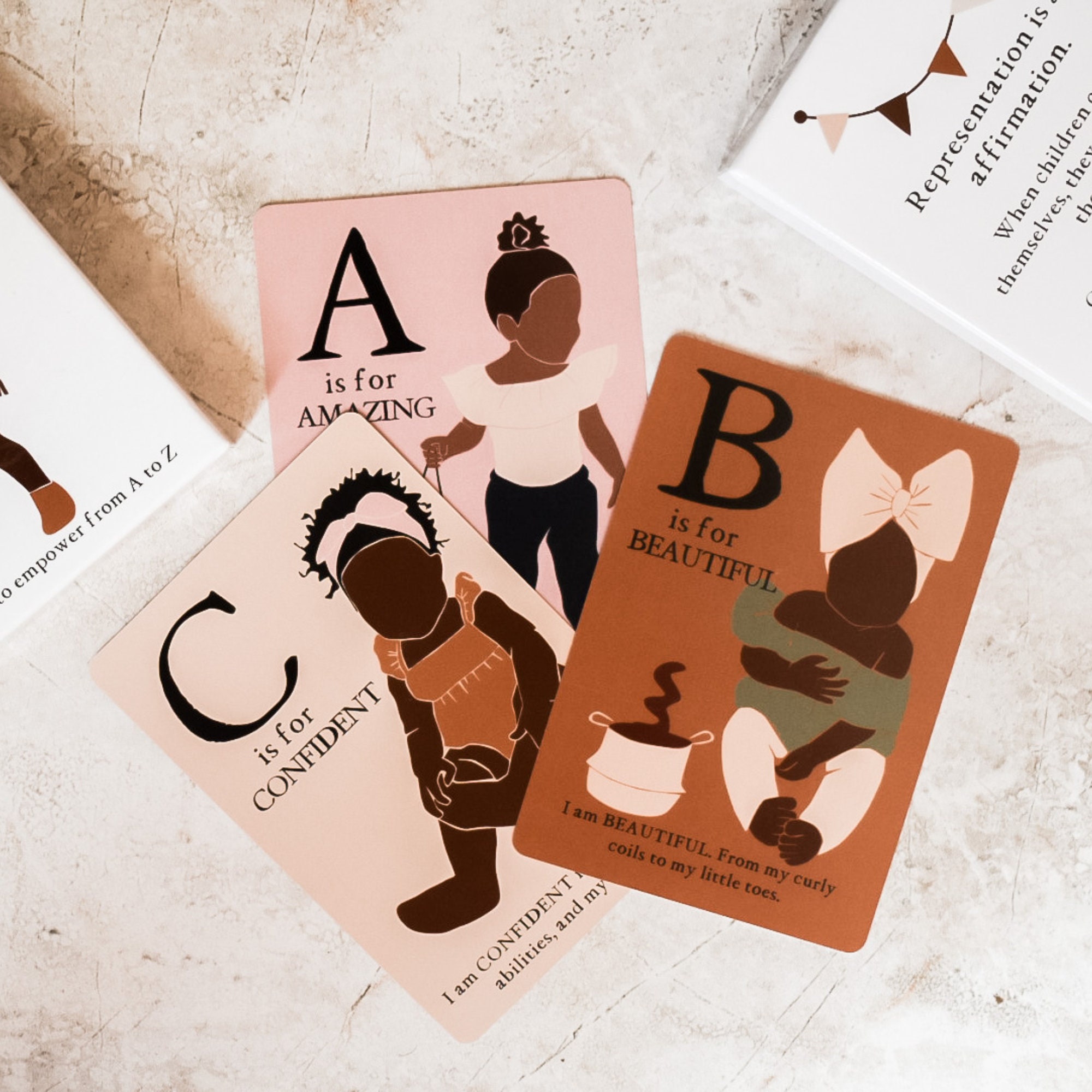 ABC Affirmations Flash Cards Black Girl Magic Empowering Affirmations ...