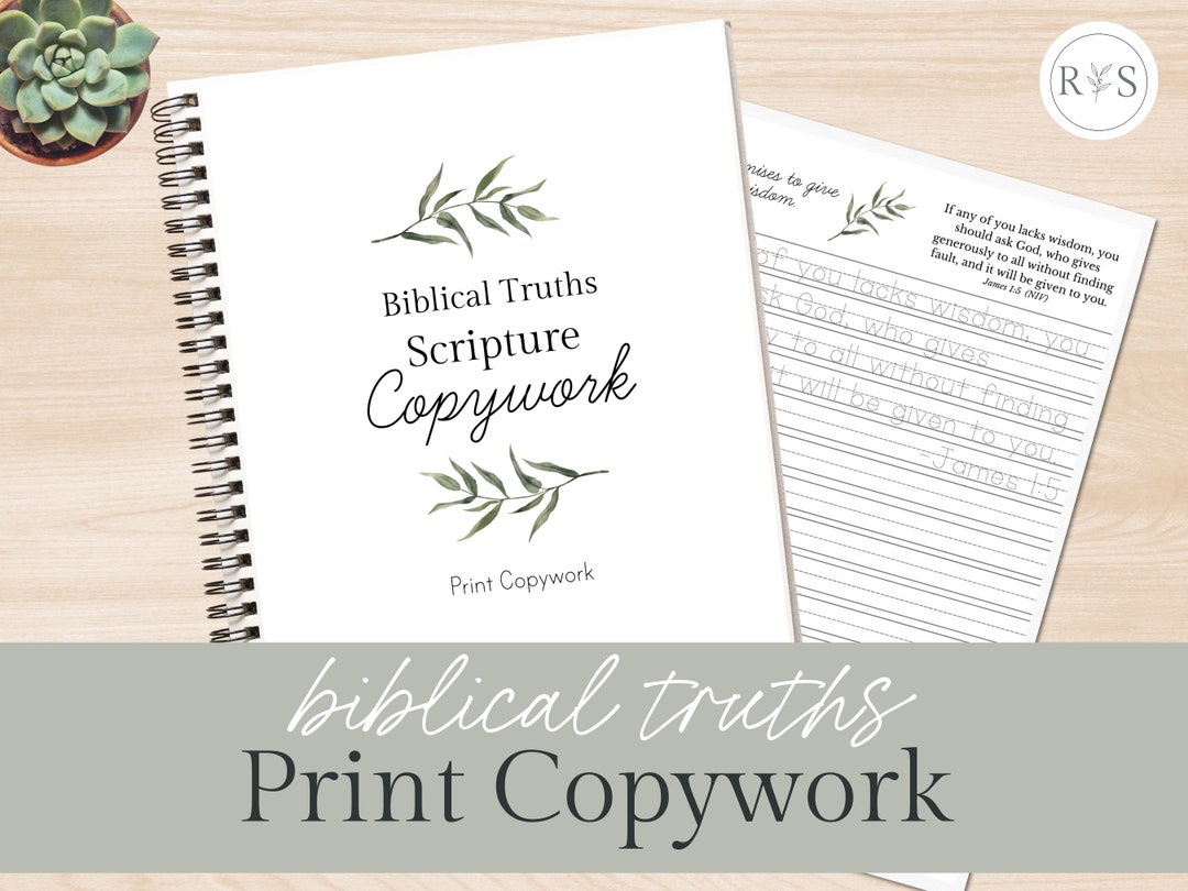 Biblical Scripture Copywork: Handwriting Practice (digital Download) - Etsy