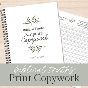 Scripture Copywork Bible Memory Work Scripture Memorization Primary ...