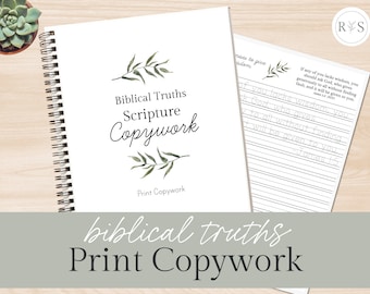 Scripture Copywork | Bible Memory Work | Scripture Memorization ...