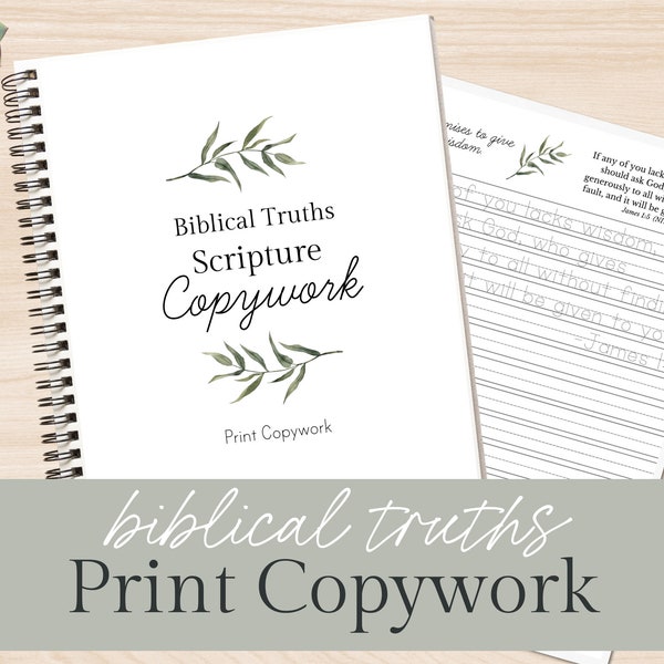 Scripture Copywork Bible Memory Work Scripture Memorization Primary ...