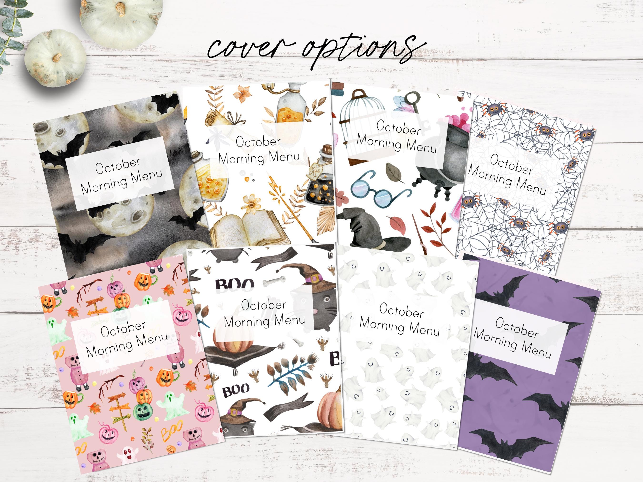 Preschool Halloween Morning Menu | Preschool Morning Menu | Halloween ...