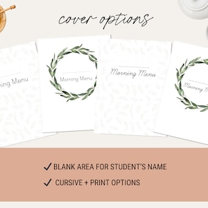 Morning Menu Daily Sheet | Morning Time Elementary | Morning Time ...