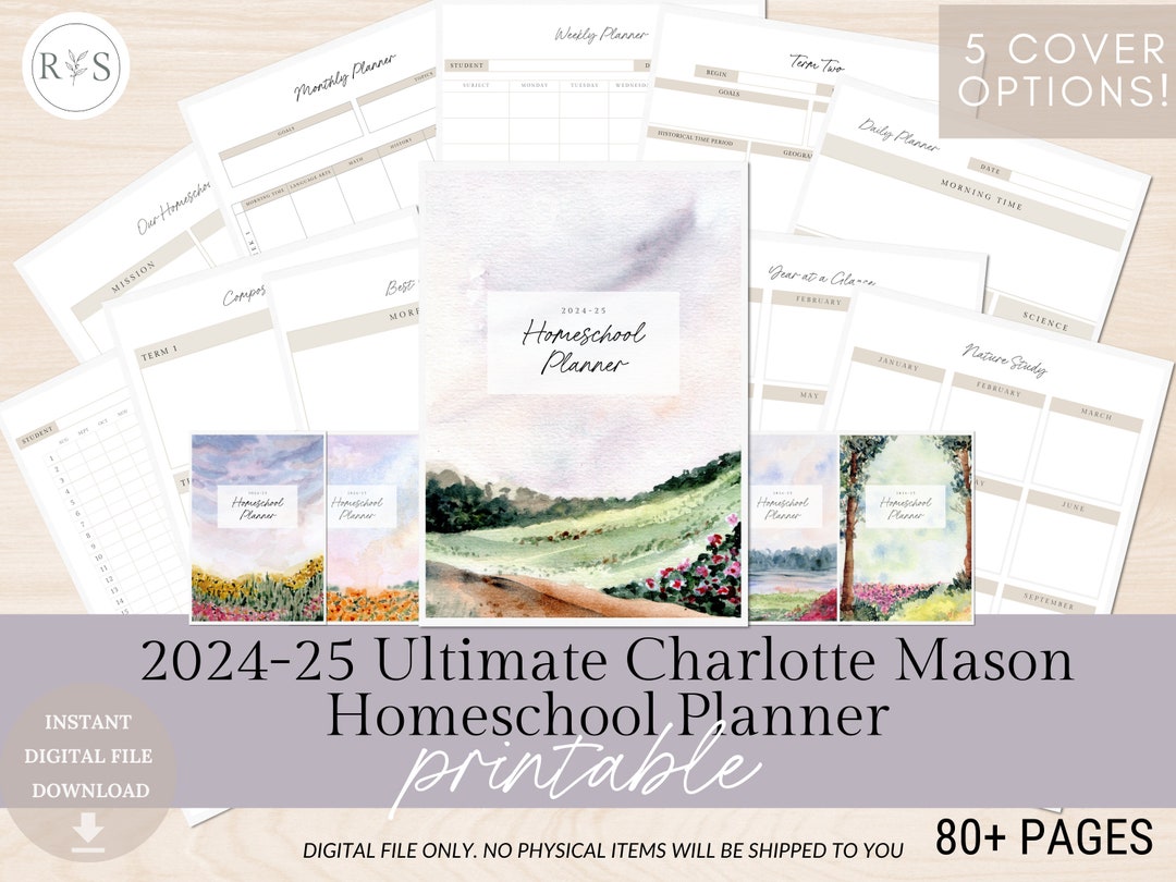 2024-25 Charlotte Mason Homeschool Planner | Lesson Planning Pages ...