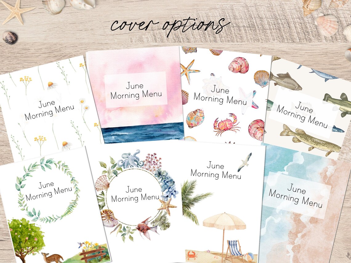 June Morning Menu Pages | June Morning Time | Summer Morning Menu ...