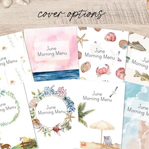 June Morning Menu Pages | June Morning Time | Summer Morning Menu ...