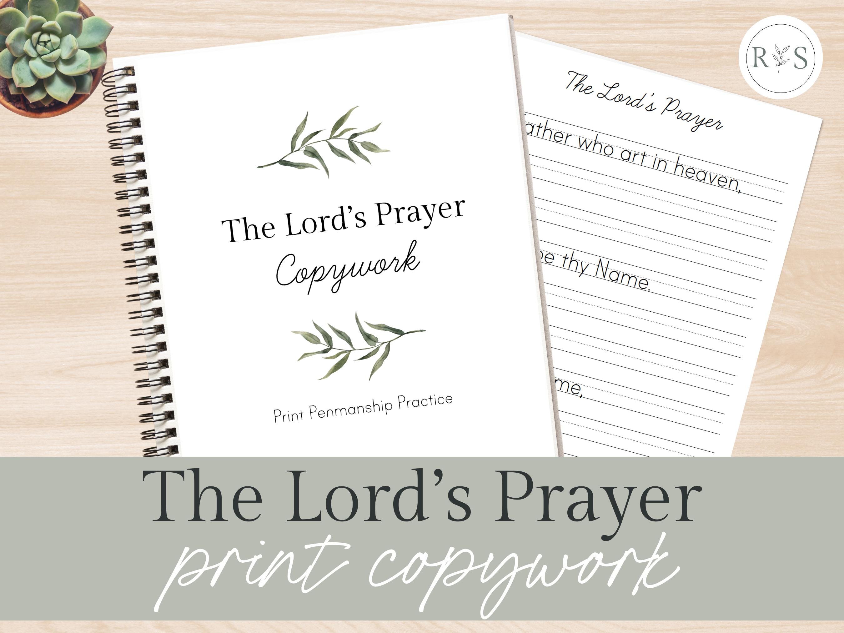 Lord's Prayer Copywork: Charlotte Mason Handwriting Practice for ...