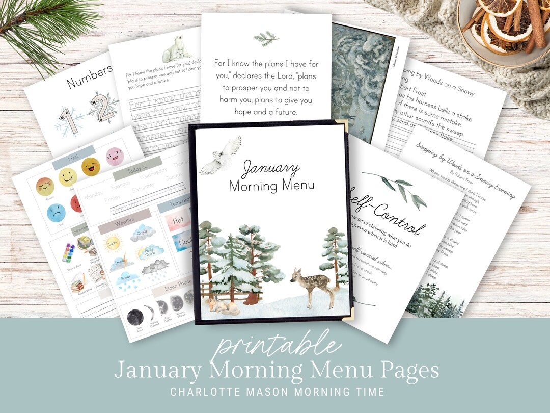January Morning Menu Pages January Morning Time Winter Morning Menu ...