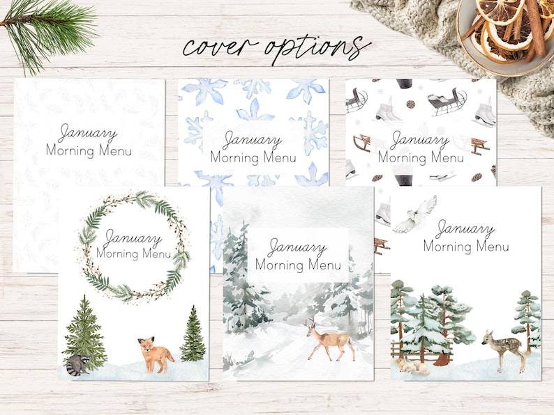 January Morning Menu Pages | Charlotte Mason Homeschool (digital ...