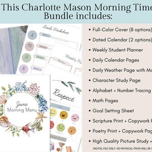 June Morning Menu Pages | June Morning Time | Summer Morning Menu ...