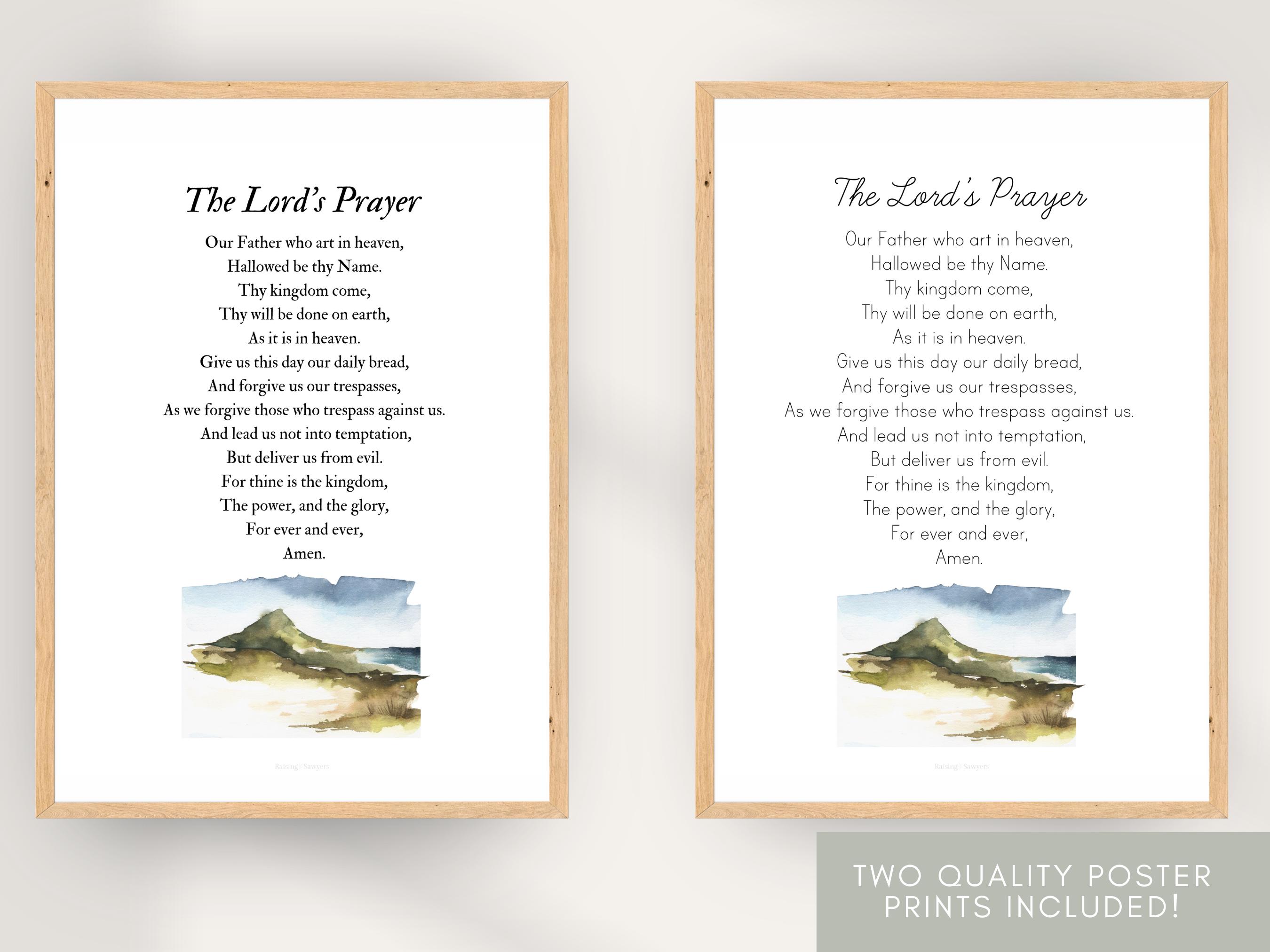 Lord's Prayer Copywork: Charlotte Mason Handwriting Practice for ...
