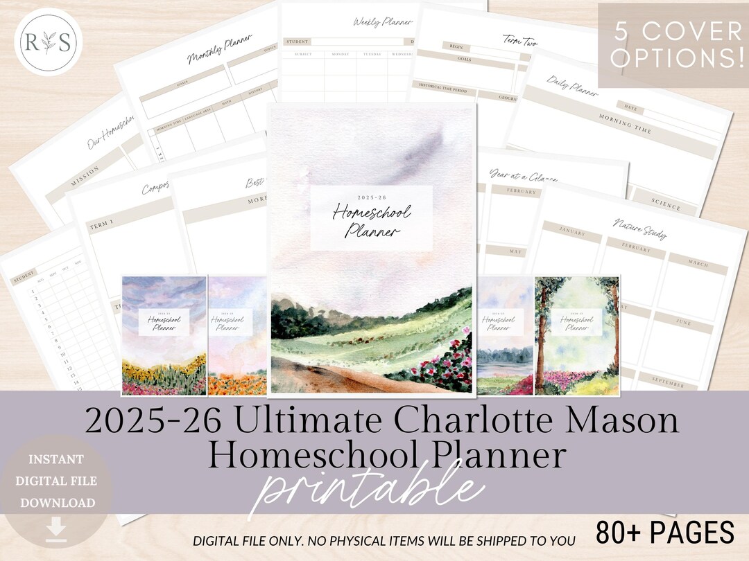 2025-26 Charlotte Mason Homeschool Planner: Vintage Art Lesson Planning ...