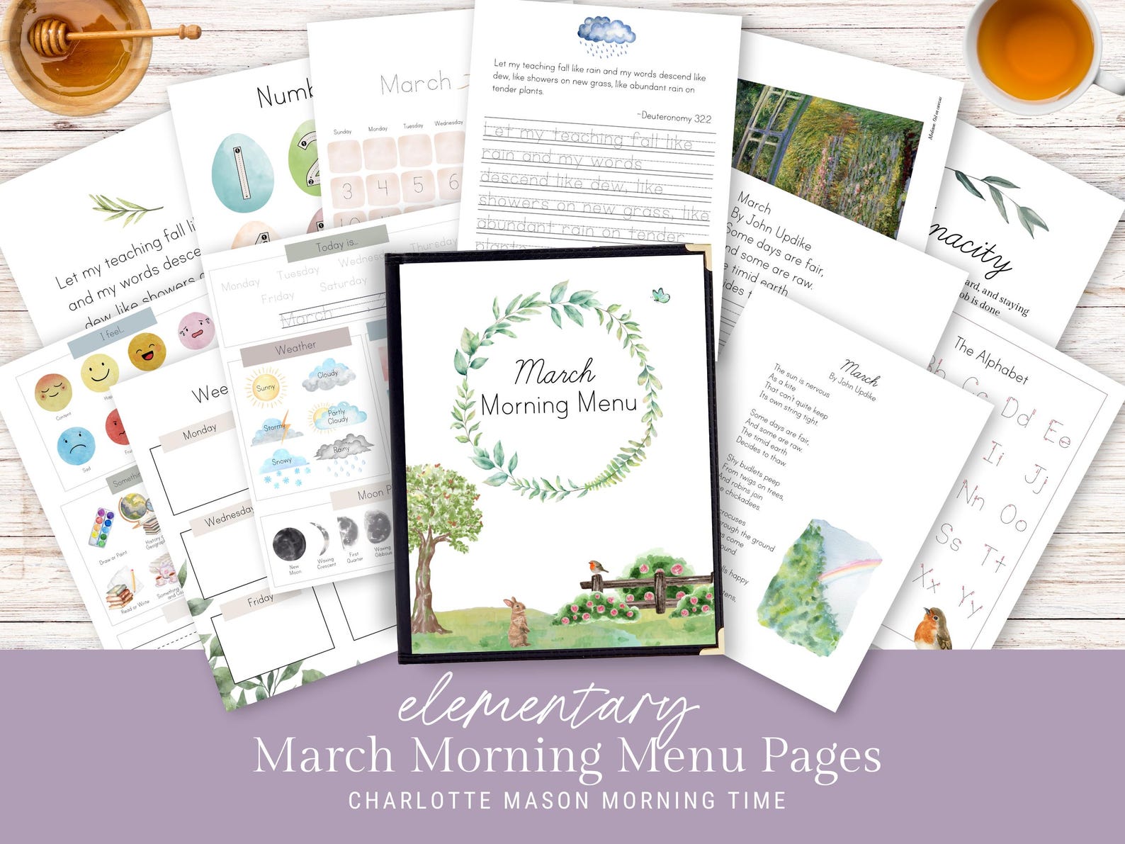 March Morning Menu Pages | March Morning Time | Spring Morning Menu ...