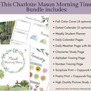 March Morning Menu Pages March Morning Time Spring Morning Menu ...