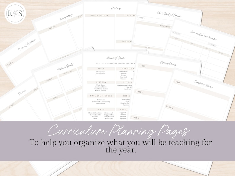 Charlotte Mason Homeschool Planner: Undated Lesson Planning (digital ...