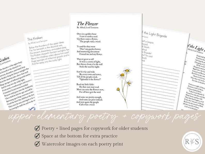 Poetry Study | Alfred Lord Tennyson | Charlotte Mason Poetry Study ...