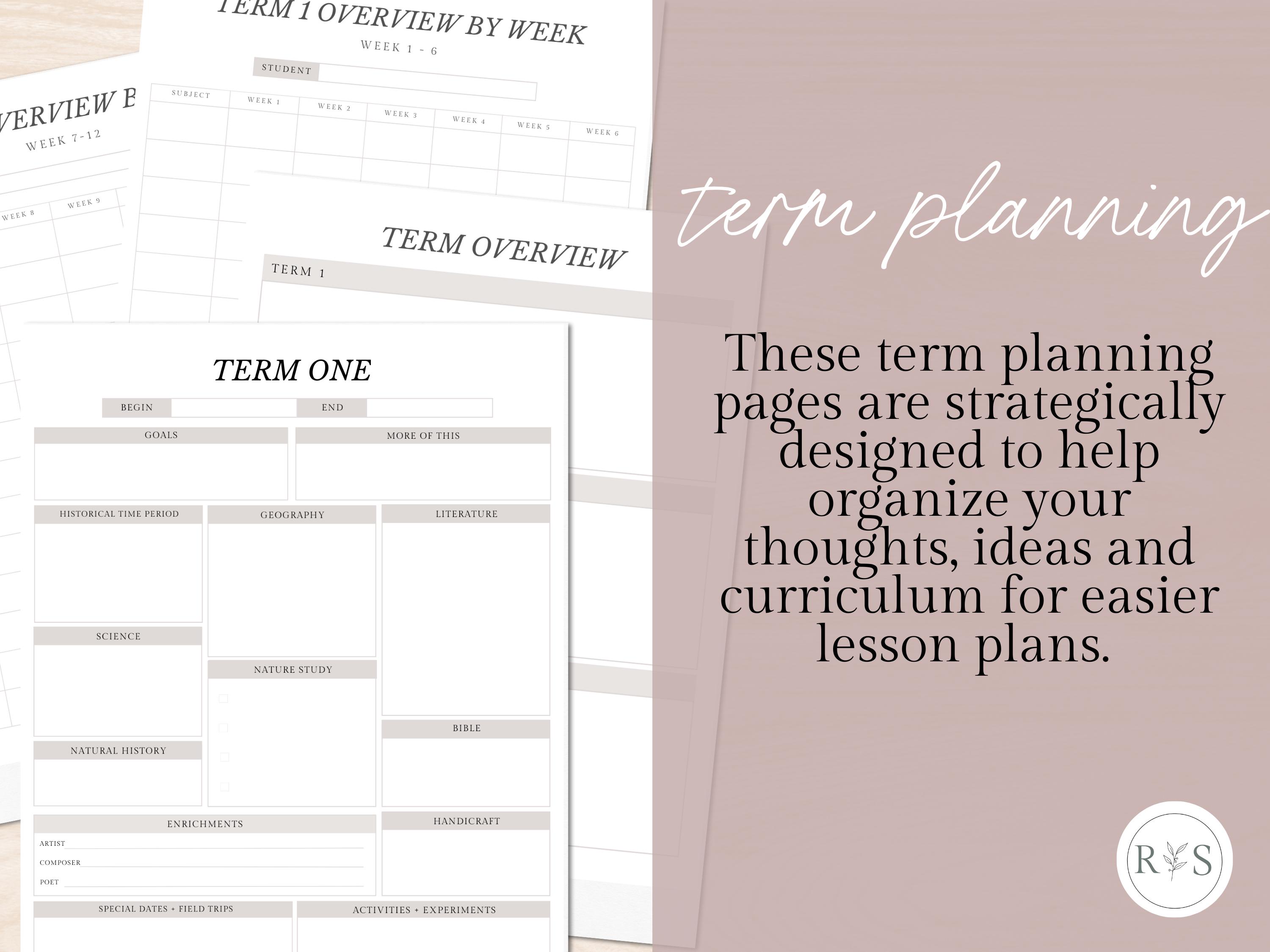 2025-26 Charlotte Mason Homeschool Planner | Print Ready Homeschool ...