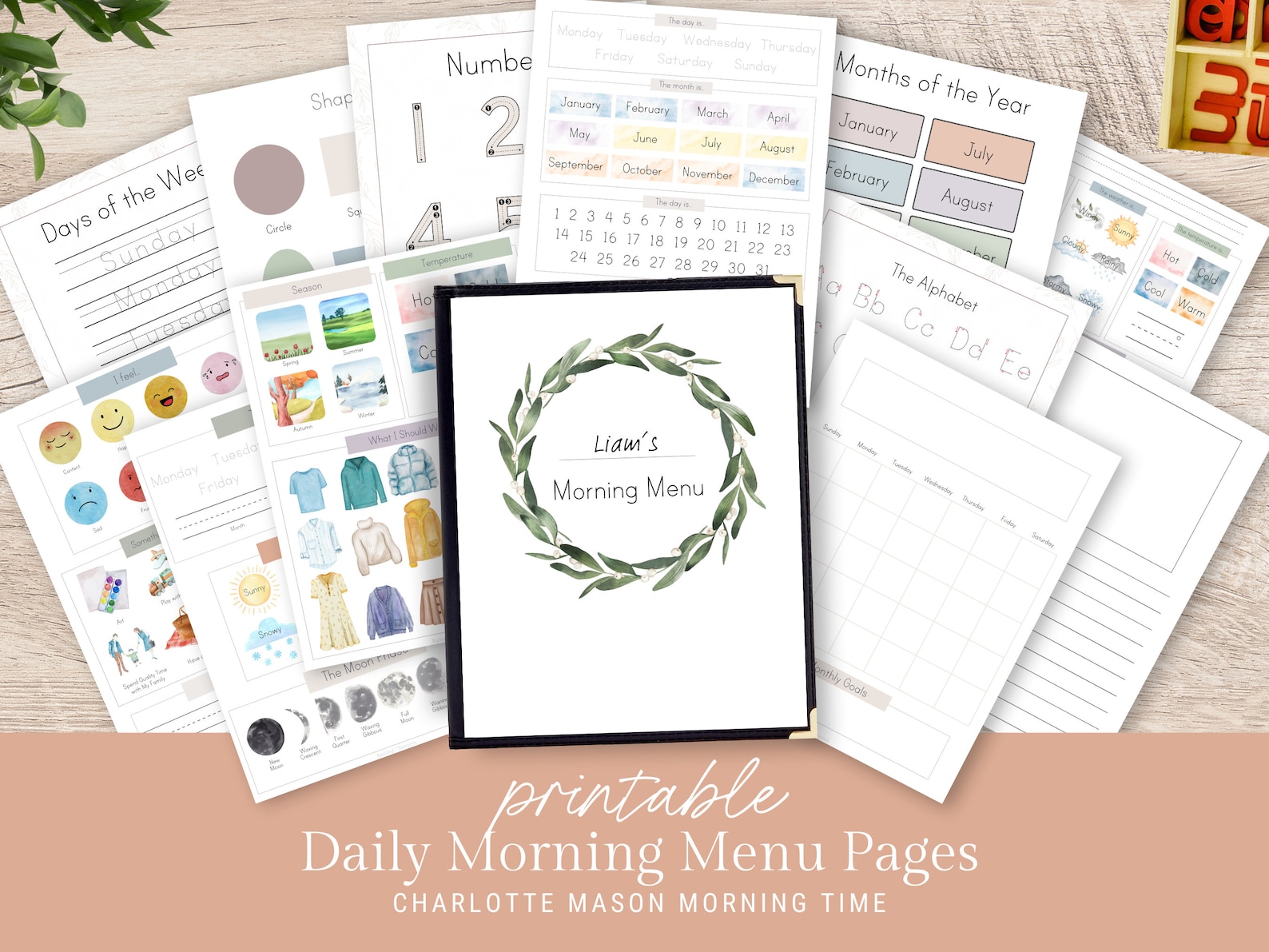 Homeschool Morning Menu Daily Sheet: Elementary Morning Time Planner ...