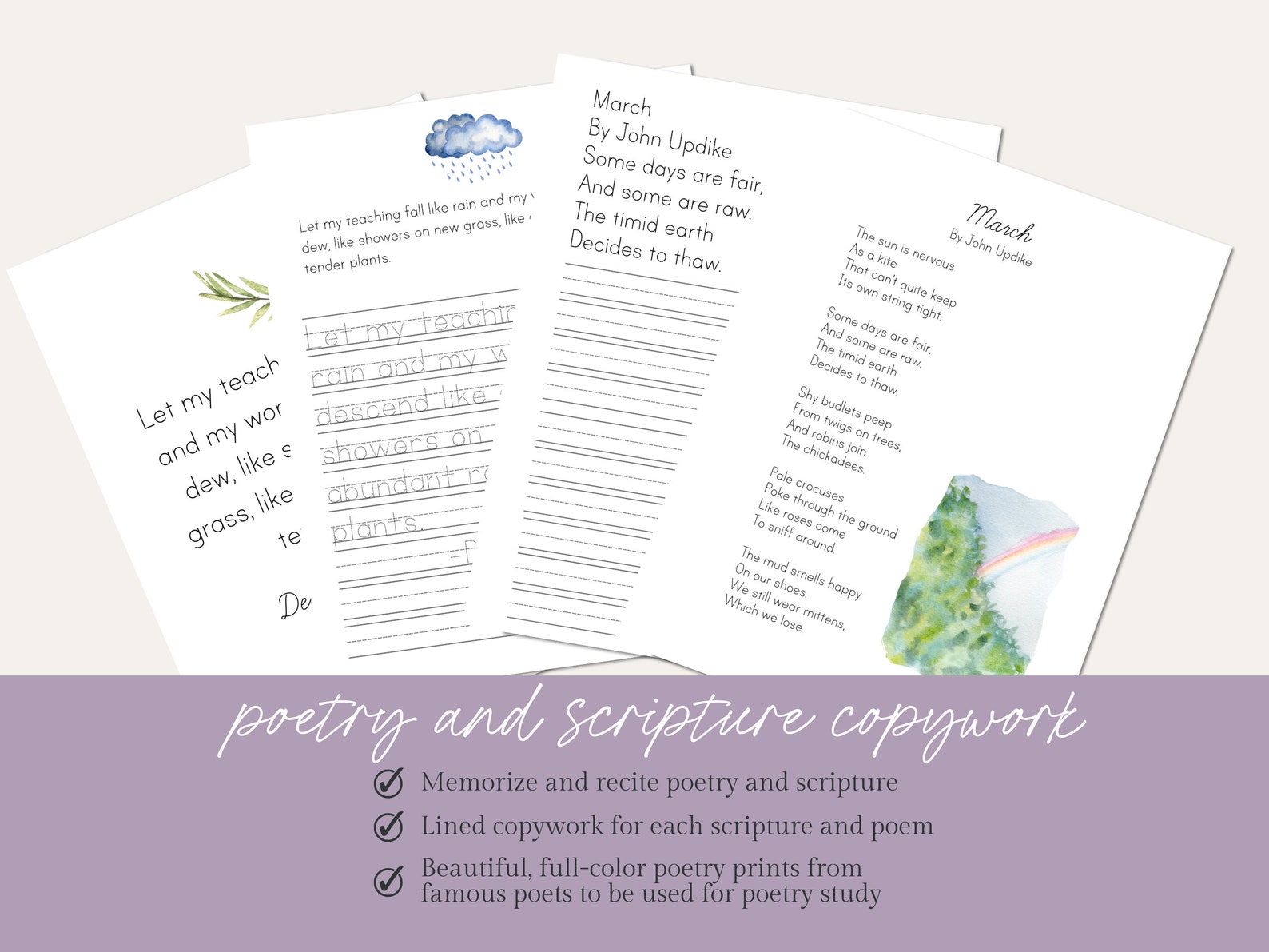 March Morning Menu Pages March Morning Time Spring Morning Menu ...