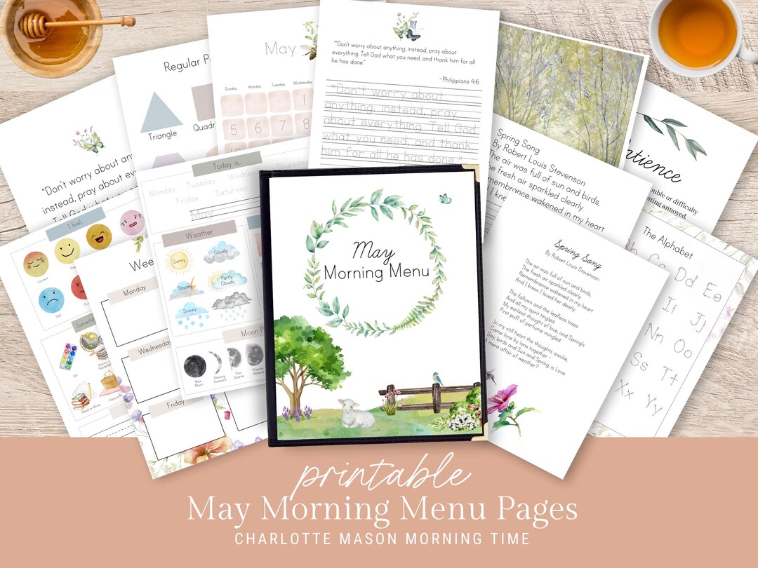 May Morning Menu Pages | May Morning Time | Spring Morning Menu ...