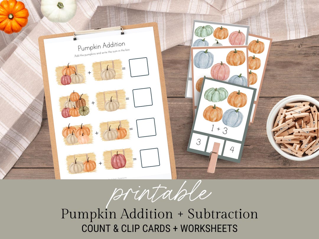 Fall Math, Autumn Math Worksheets, Prek Addition Subtraction ...