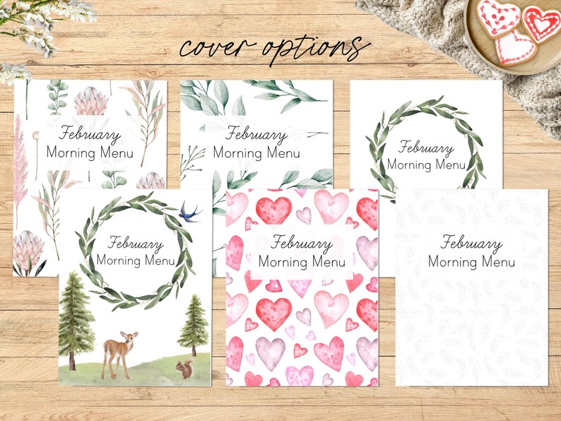 February Morning Menu Pages 2026 | February Morning Time | Valentines ...