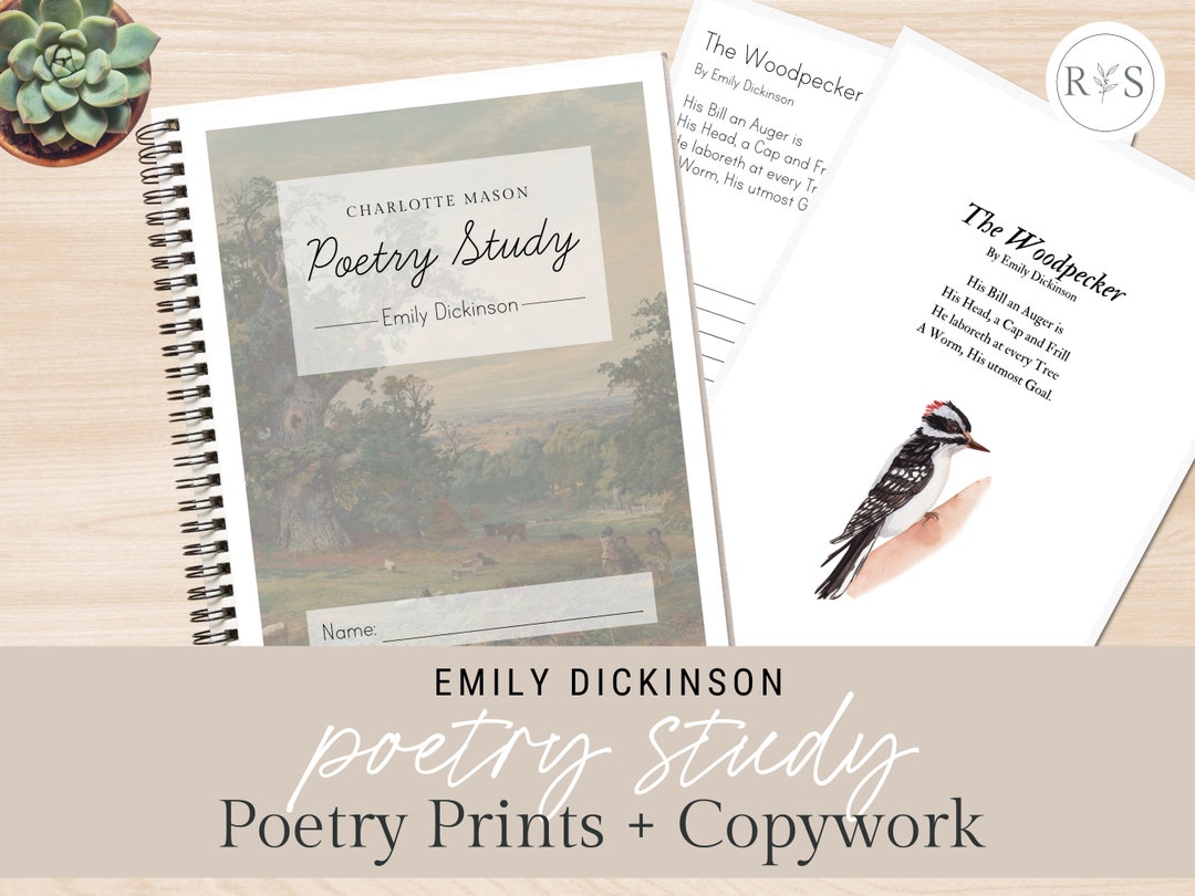 Emily Dickinson Poetry Study: Charlotte Mason Copywork (digital ...