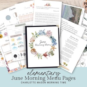 June Morning Menu Pages | June Morning Time | Summer Morning Menu ...