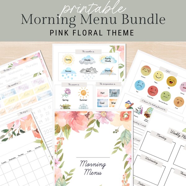 Printable Homeschool Morning Menu - Etsy