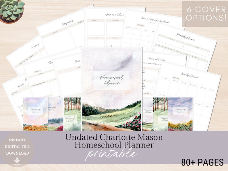 Charlotte Mason Homeschool Planner: Undated Lesson Planning (digital ...