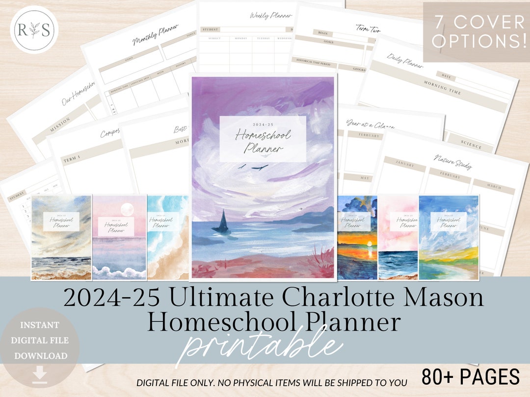 2024-25 Charlotte Mason Homeschool Planner Lesson Planning Pages ...