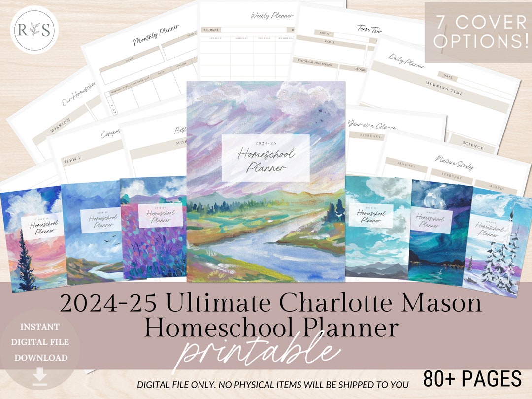 2024-25 Charlotte Mason Homeschool Planner Lesson Planning Pages ...