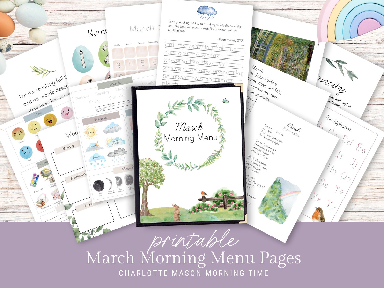 March Morning Menu Pages March Morning Time Spring Morning Menu ...