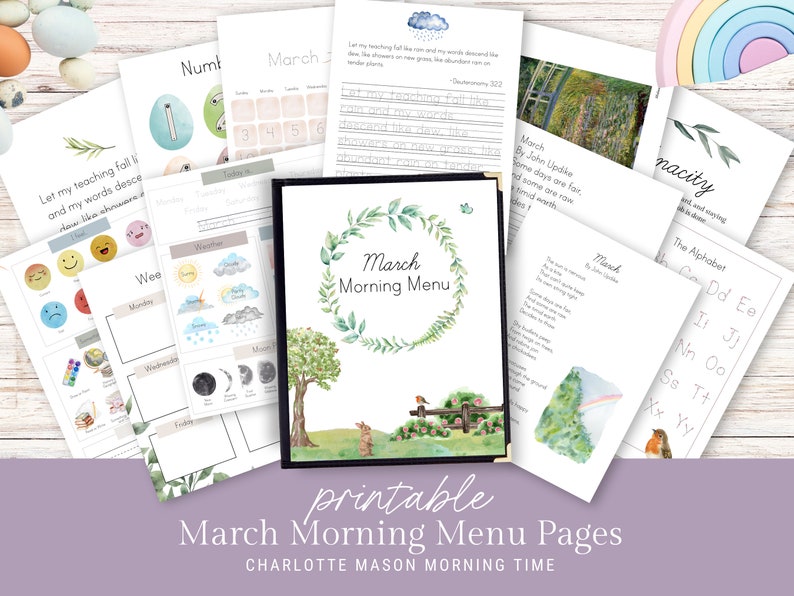 March Morning Menu Pages March Morning Time Spring Morning Menu ...