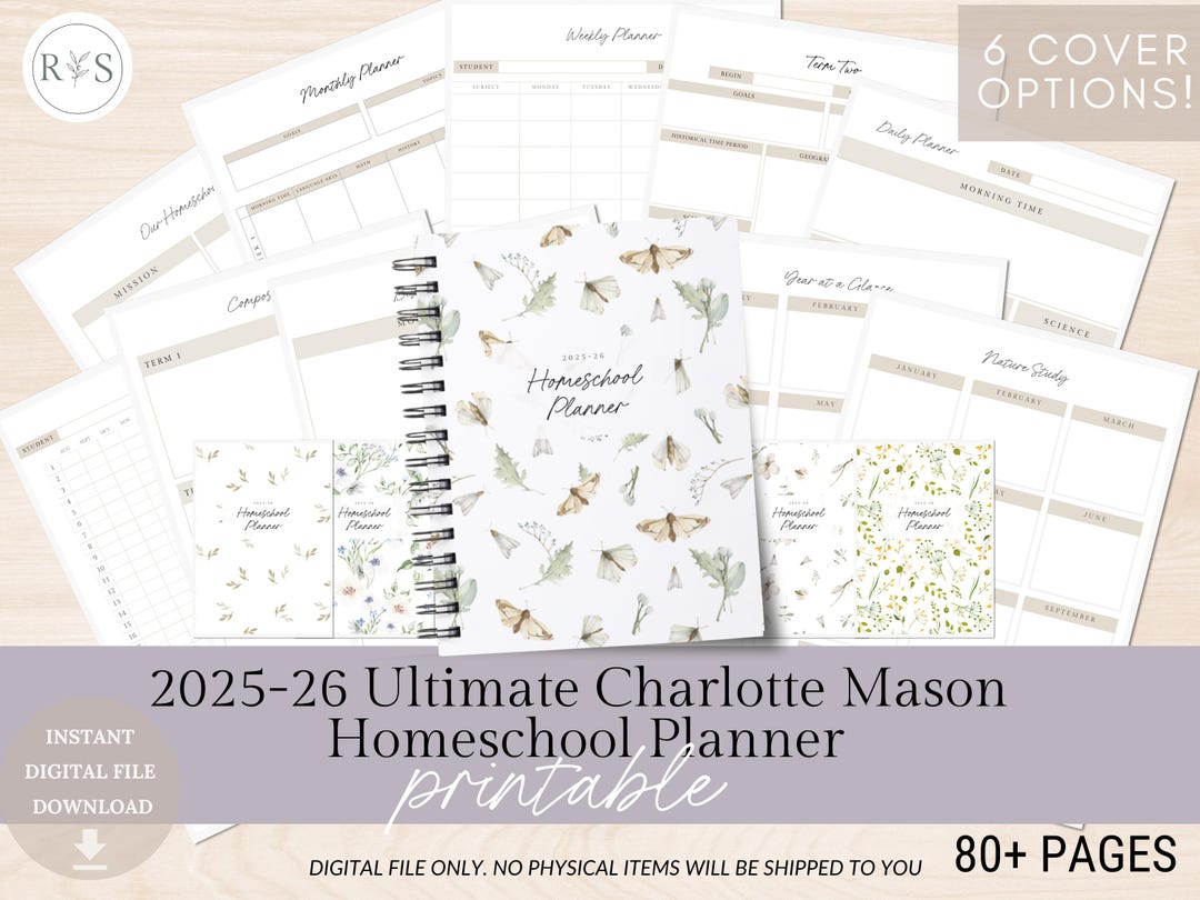 2025-26 Charlotte Mason Homeschool Planner: Vintage Art Lesson Planning ...