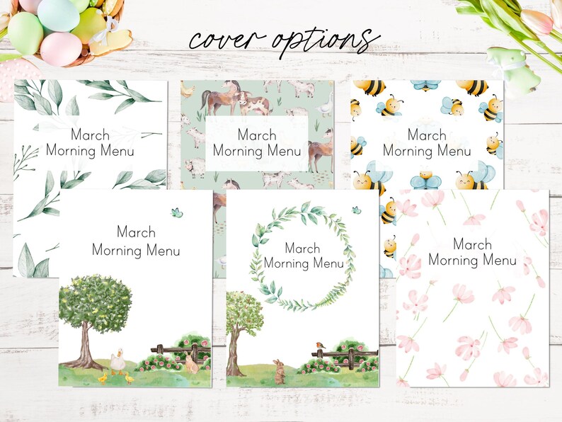 Preschool March Morning Menu | Preschool Morning Menu | March Morning ...