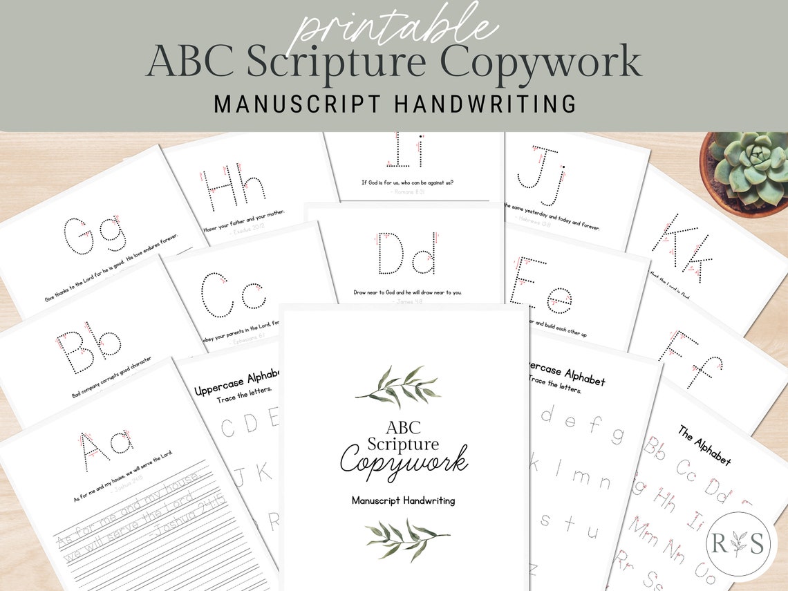 Scripture Copywork | Bible Memory Work | Scripture Memorization ...