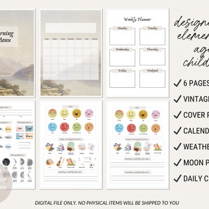 Morning Menu Vintage Art | Traceable Calendar | Morning Time Daily ...